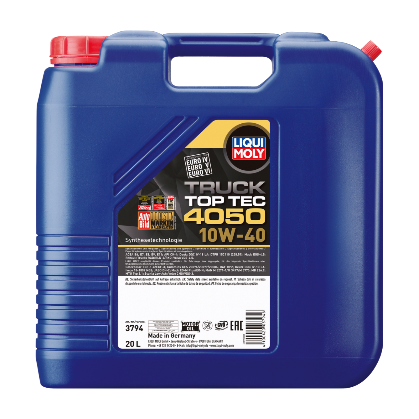 Top Tec Truck 4050 10W-40 - 20 L - 3794 - LIQUI MOLY – Liqui Moly El ...